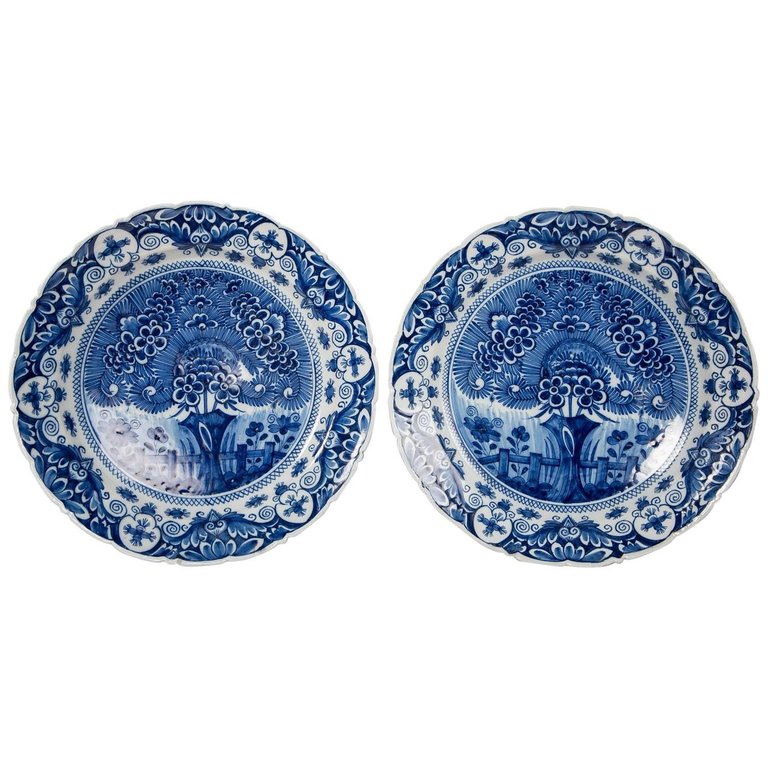 18th Century Delft Chargers | Pair of Dutch Delft Chargers for sale at ...