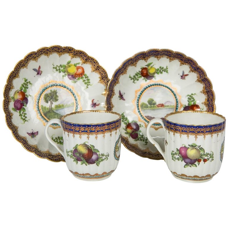 Royal Worcester Tea Cups | Worcester Porcelain for Sale at Bardith, Ltd.