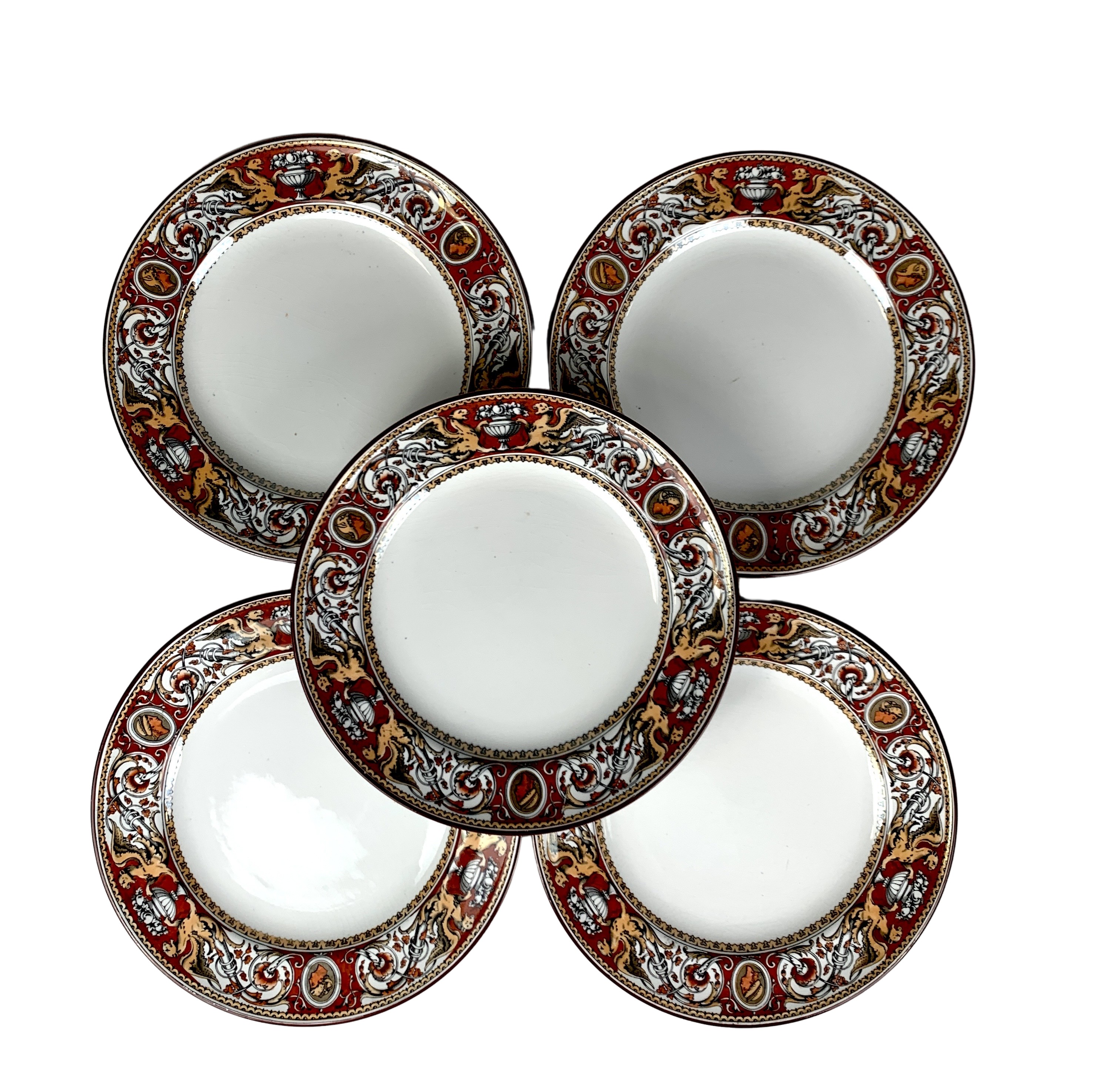 Set of 12 Antique Dinner Plates Neoclassical Made by Minton Circa 1860 ...