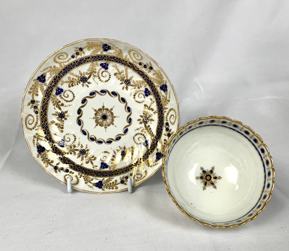 Cup and Saucer 18th Century English Porcelain Caughley Circle ca 1785 ...