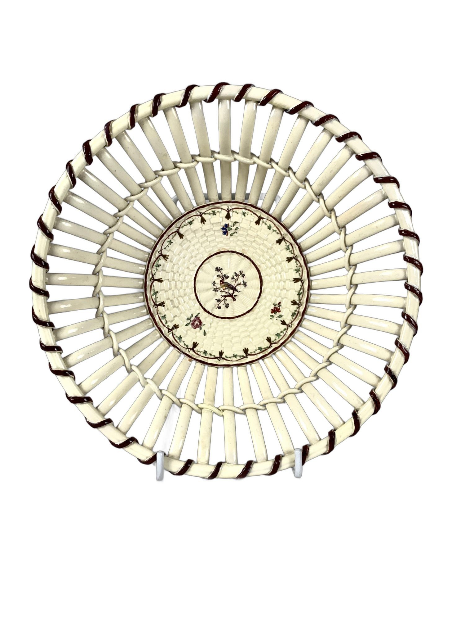 18th Century Wedgwood Creamware Bowl with English Strapwork Design ...